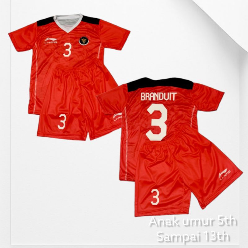 Jersey Indonesia Sea Games trajes para niños de 5 a 13 años pueden usar ...