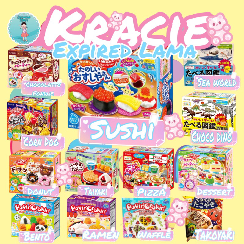 Kracie Poppin'cookin Sushi Donut Pizza/Taiyaki/Popin Helado Hamburguesa Dulce Fiesta Candy ...