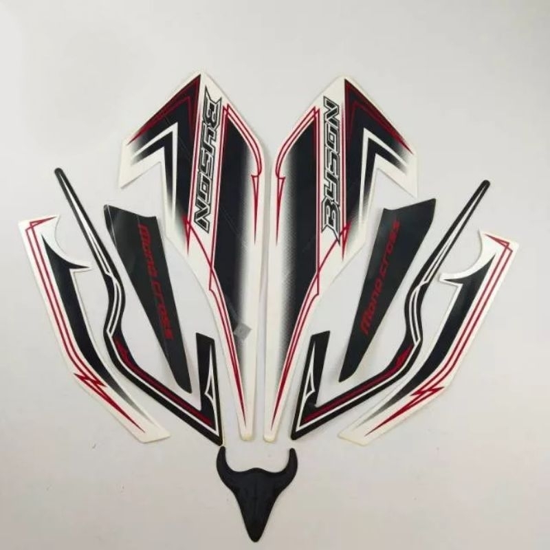 Pegatina De Rayas PUTIH lis Cuerpo yamaha byson Carburador 2010 2011 ...