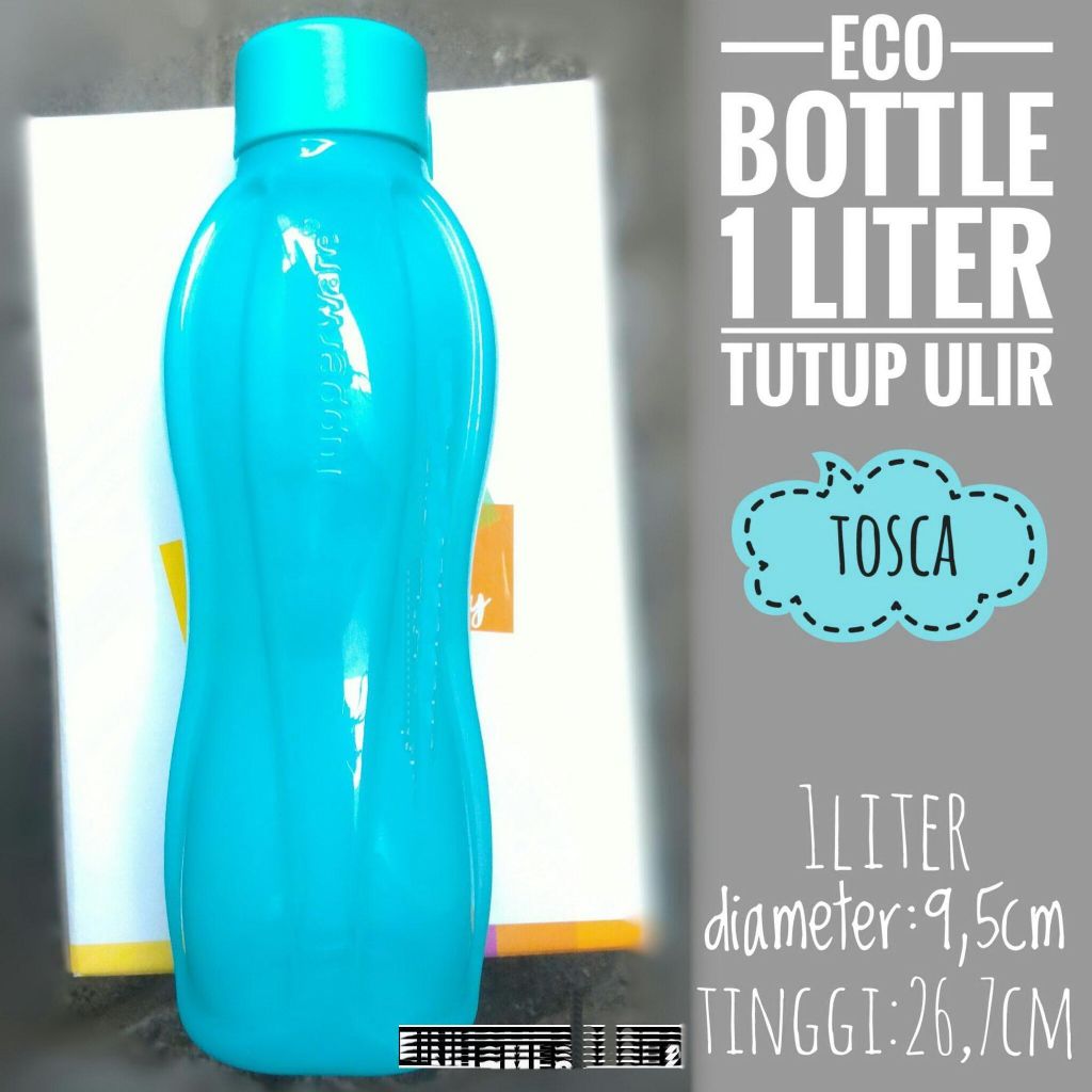 Tupperware botella eco de 1 litro con tapa de rosca/1 litro giratorio ...