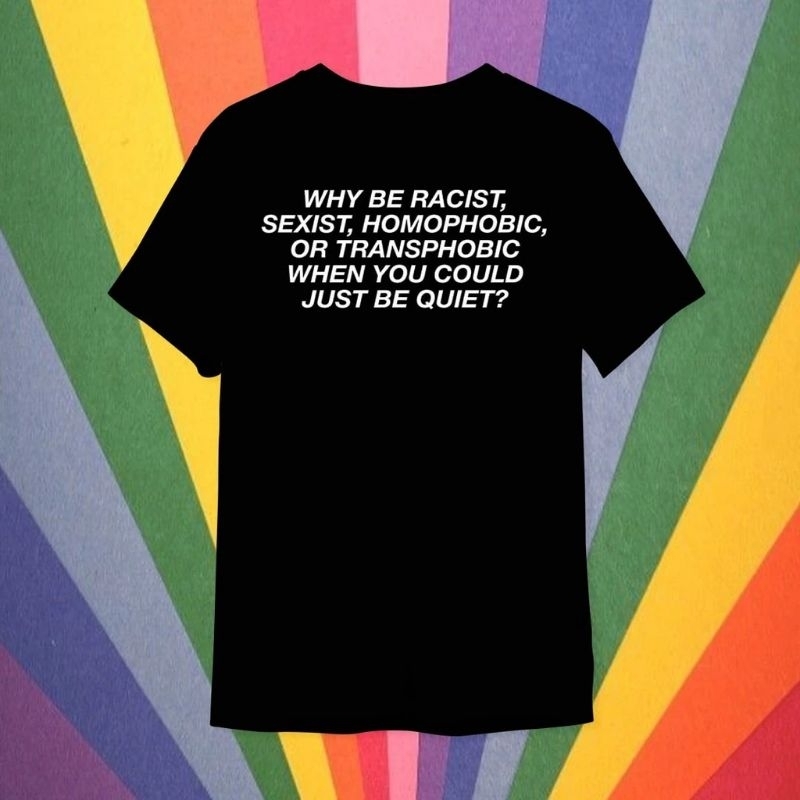 Ocean FRANK ANTI Discreminación KAOS WHY BE RACIST T-SHIRT DISTRO TOPS ...