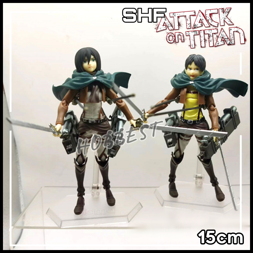 Shf ATTACK ON TITAN : EREN x MIKASA Figura De Acción Pantalla En ...