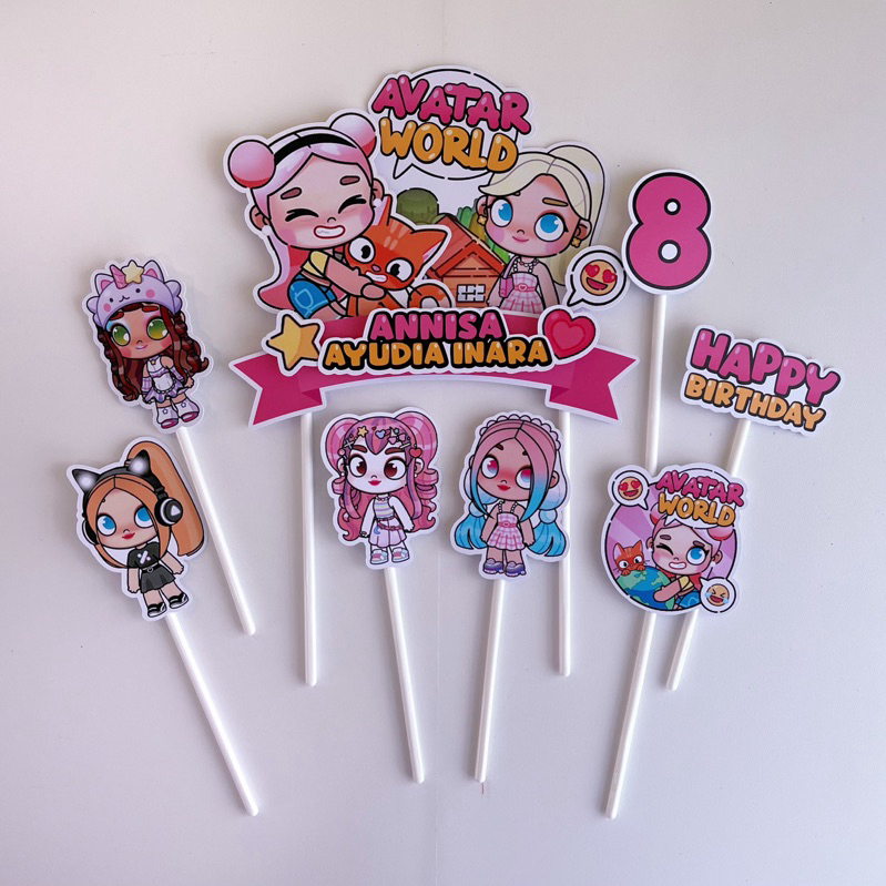 Avatar World Character 3D Cake Topper Tarta Decoración De La Torta Pick ...