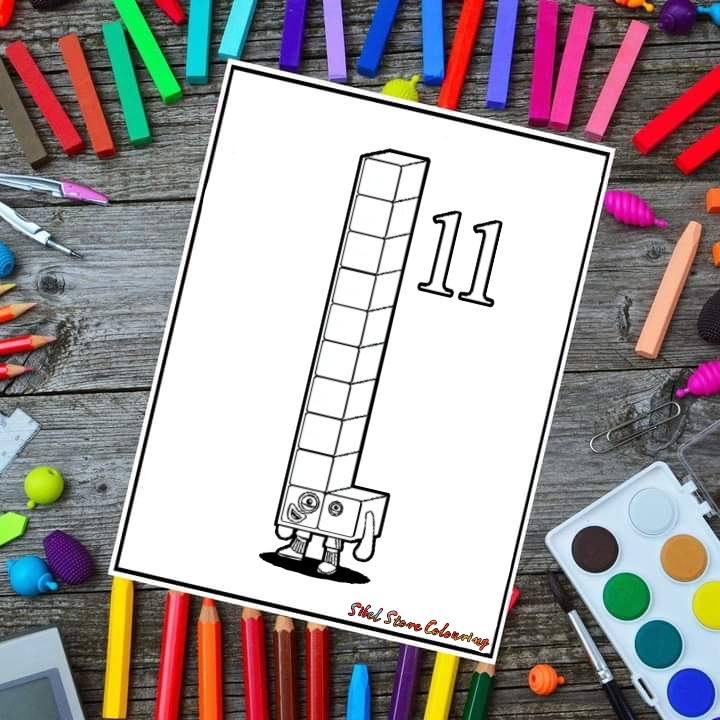 Papel Para Colorear Para Niños De La Serie Numberblocks Parte II 11-20 ...