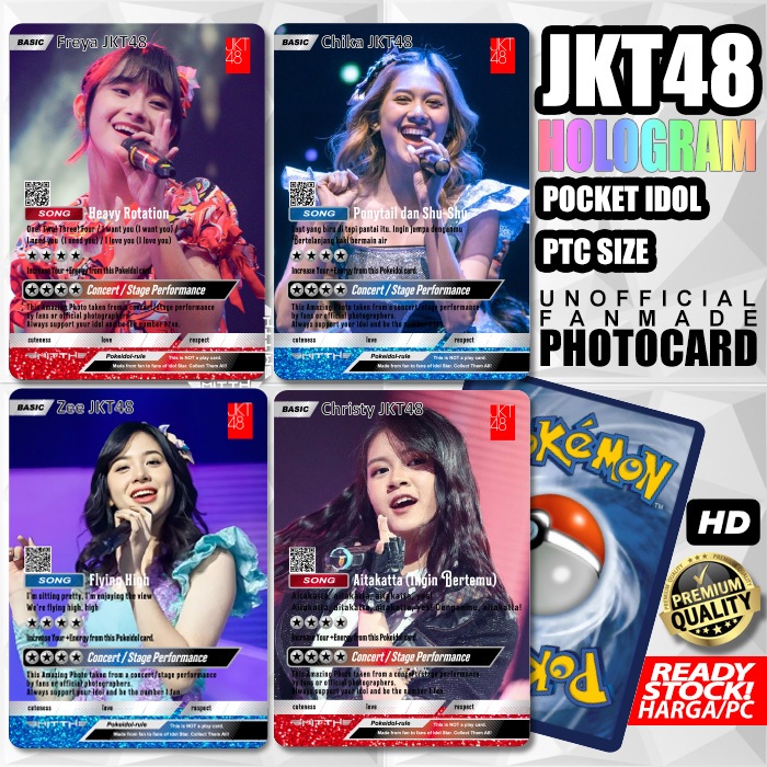 Tarjeta Fotográfica JKT48 Holograma Foto Trading Card No Oficial Fanmade pokeidol | Shopee México