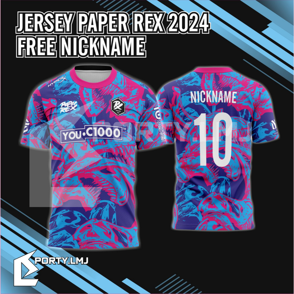 Jersey Kaos PAPER REX 2024 , Apodo Libre | Shopee México