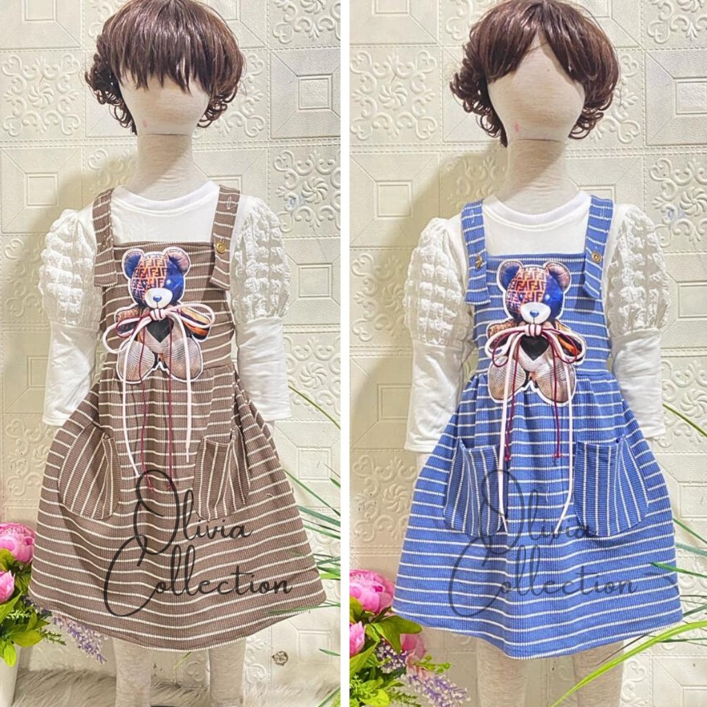 ️ Mono De Oso 2 En 1 Niños Shidqia Caramelo Knitt Cargo Edad 3-12 Años ...