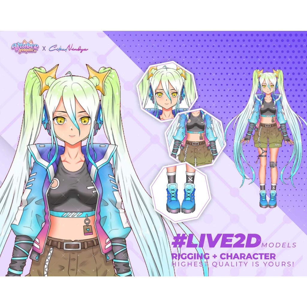 Aumente La Calidad De Transmisión Con El Modelo VTuber Live2D Cool , La Comisión Animación , El ...