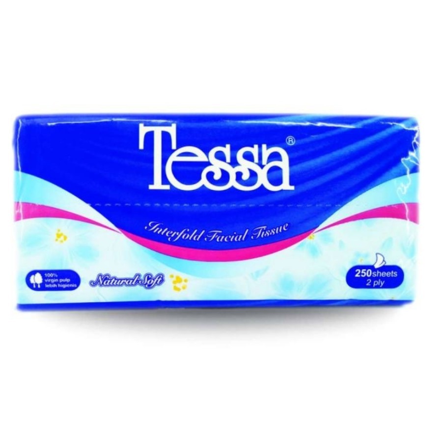 Tessa Tejido facial natural Suave interfold 250s 2ply/tesa tp-22 Azul ...