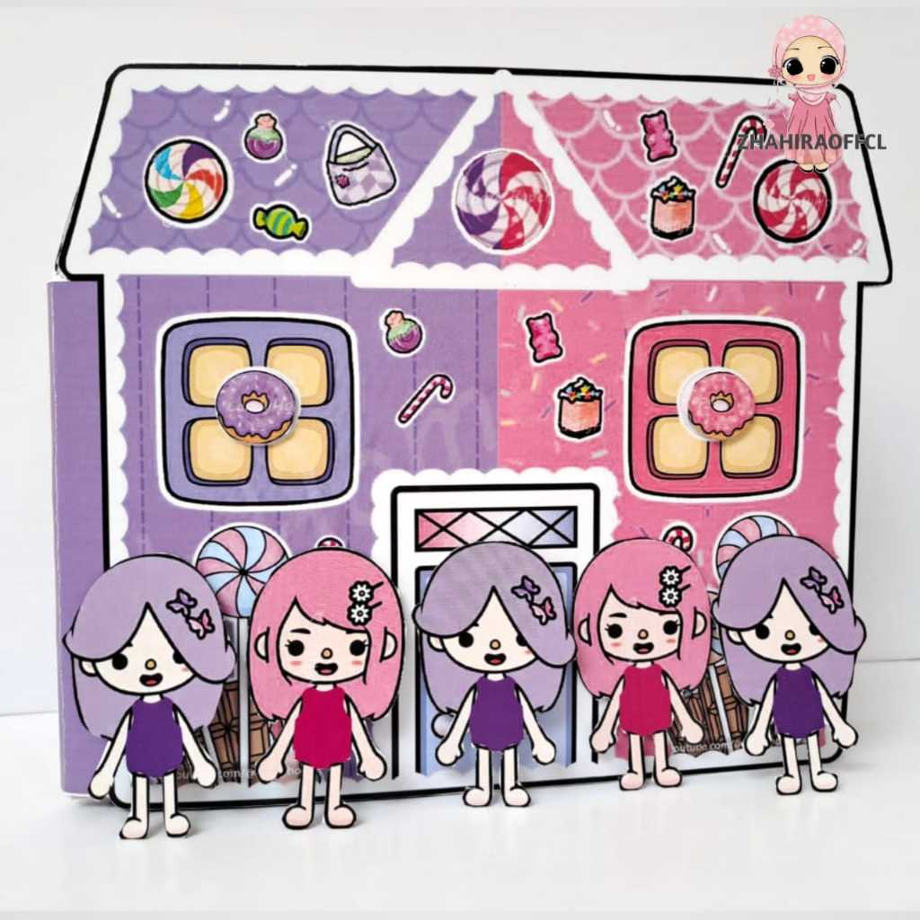 Juguetes Para Niñas TOCA BOCA Rosa PURPEL HAOUSE/Casa De Muñecas De ...