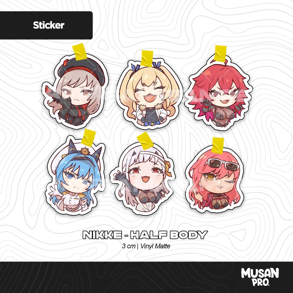 Pegatina NIKKE-Rapi-Laplace-Nihilister-Casco-Modernia-Volumen-Fan Merch ...