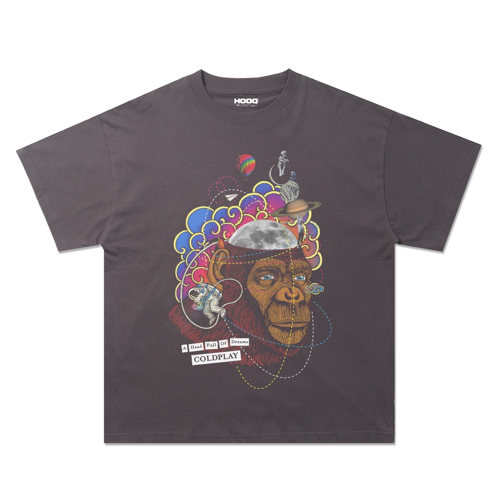 Camiseta Coldplay Una Cabeza Llena De Sueños Gris Oscuro-Banda Merch ...