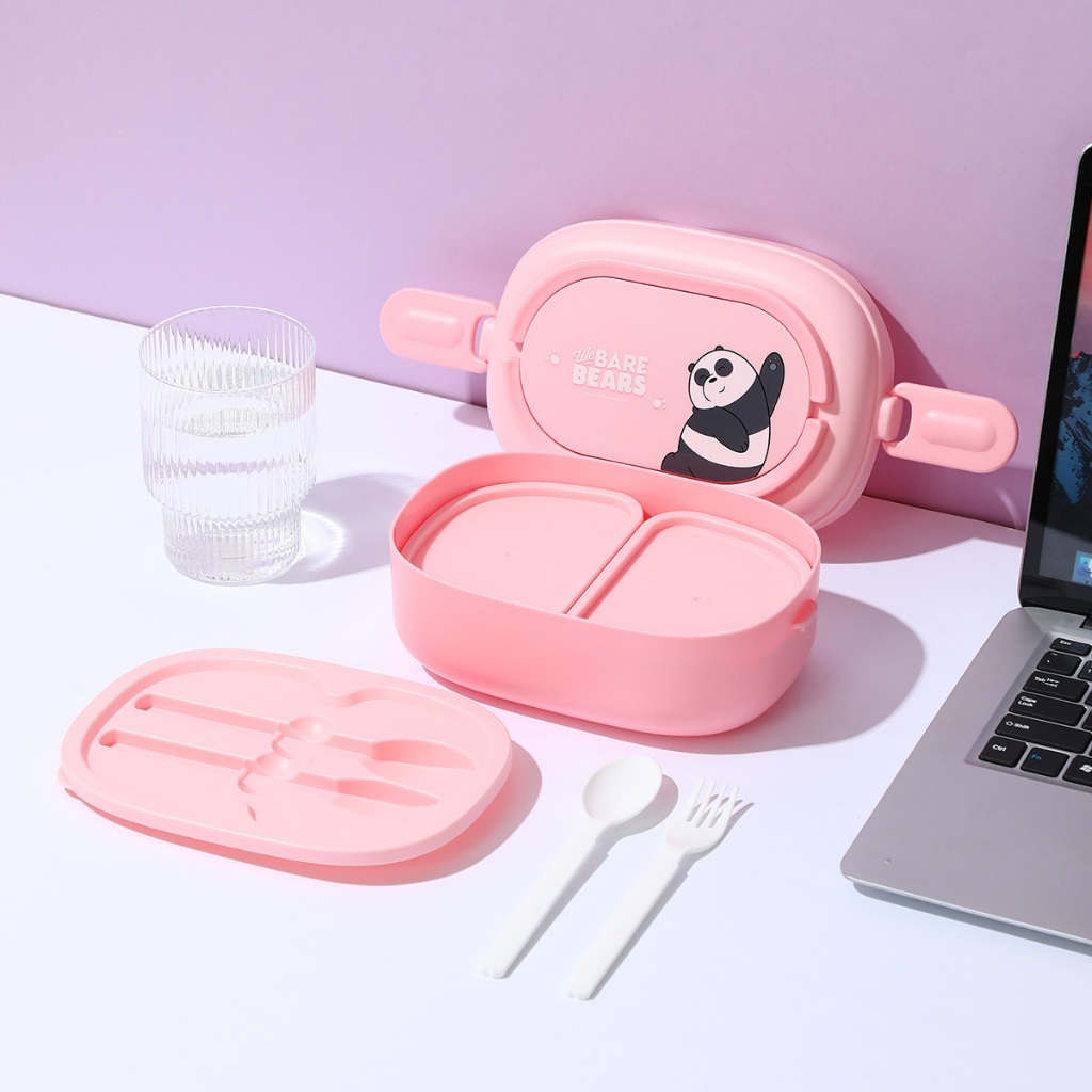 Miniso X We Bare Bears Lunch Box 2 En 1 Lunchbox Bento Dos Capas Gratis ...