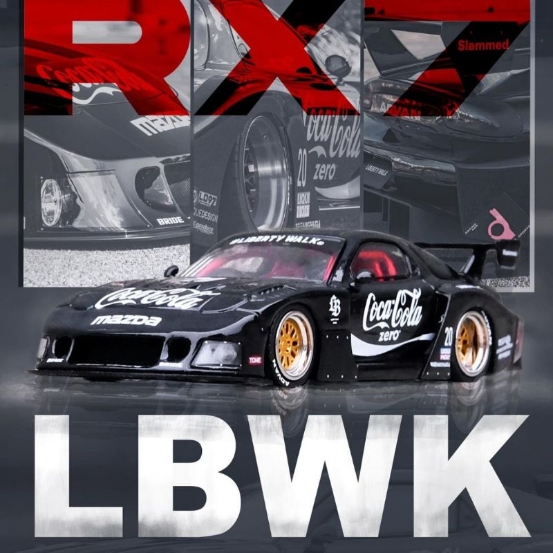 Inno64 LB Super Silhouette Mazda RX-7 (FD3S) 20 Negro Coca Cola Livery ...