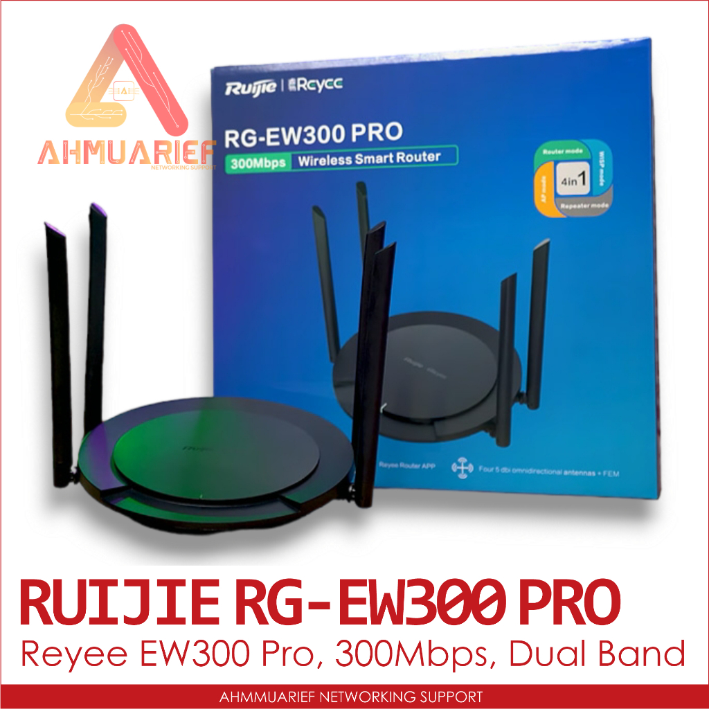 Ruijie REYEE RG-EW300 PRO 300MBPS ROUTER Inteligente Inalámbrico 4 En 1 ...