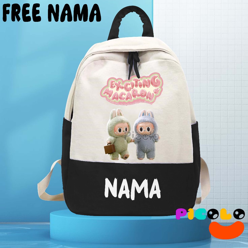 Mochila Escolar LABUBU Macaron Motivo UNISEX (Nombre Gratis) | Shopee ...