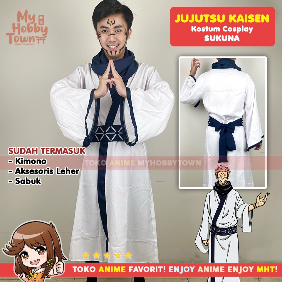 Conjunto De Disfraces De Cosplay Anime Ryomen Sukuna Jujutsu Kaisen ...