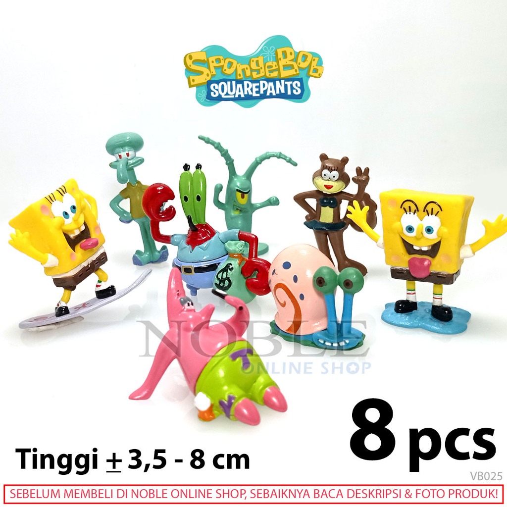 [8pcs] Bob Esponja Squarepants Figura Personaje De Dibujos Animados