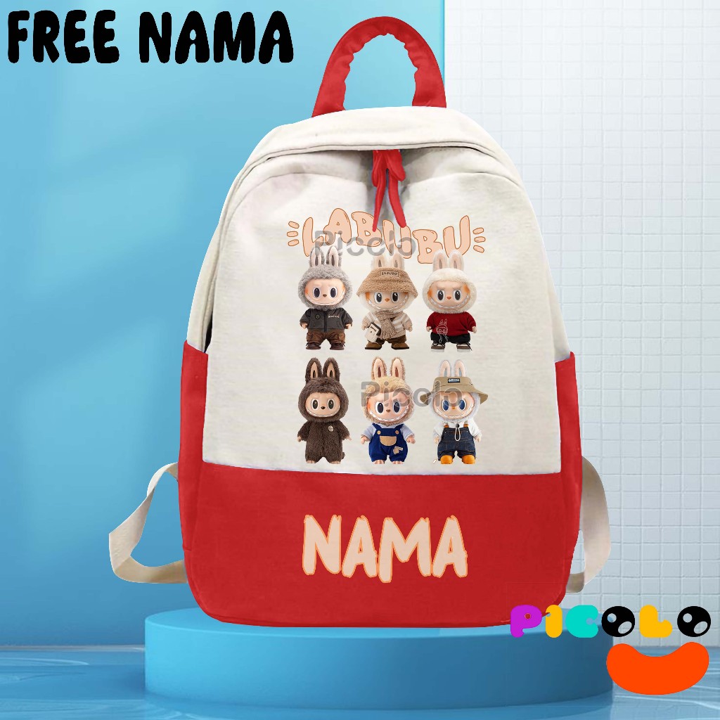 Mochila Escolar LABUBU Macaron Motivo UNISEX (Nombre Gratis) | Shopee ...