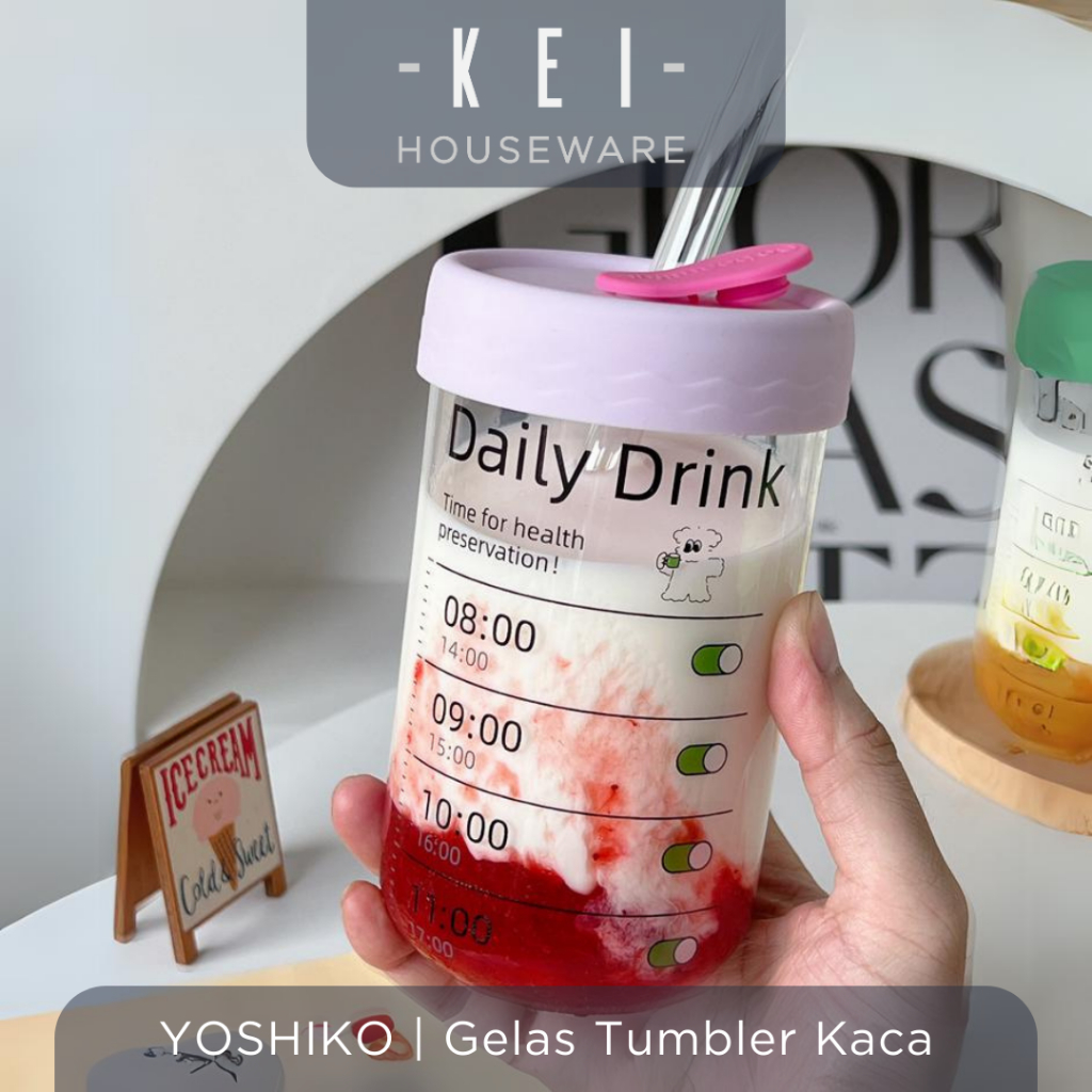 KEI 】 YOSHIKO Estética Botella De Agua Con Infusión Minimalista Bebida ...