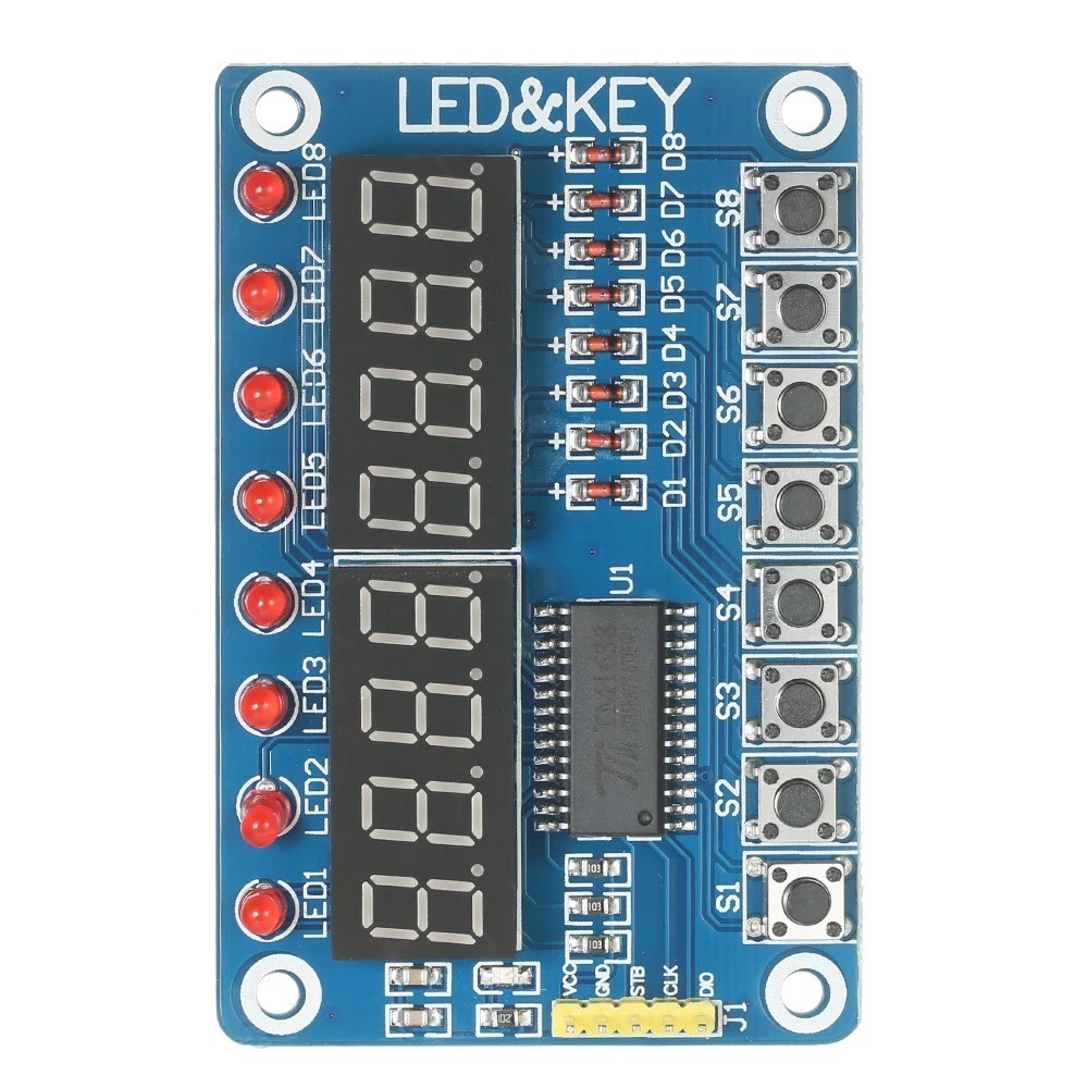 Tm1638 Llave De 8 Bits-LED-Módulo De Visualización De 7 Segmentos Arduino Raspberry Pi | Shopee ...