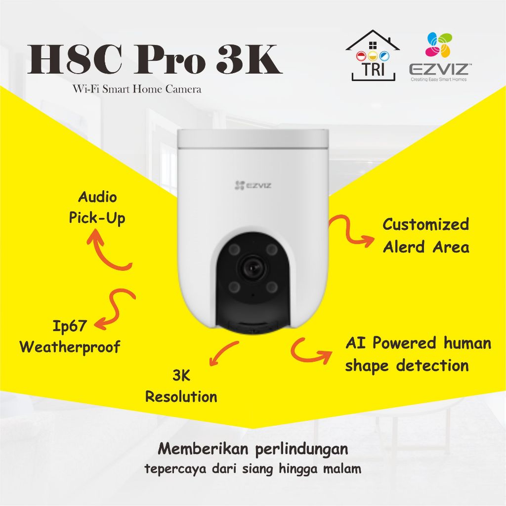 Ezviz H8C Pro 5MP 3K Smart IP Camera CCTV Al Aire Libre WiFi Pan ...