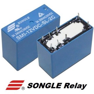 Relé PCB Songle 2 Polos 8 Pines DPDT 2C 12V DC 5A Compatible Omron G2R ...
