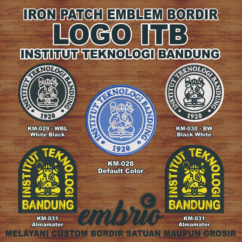 Itb Parche Bordado Emblema Bandung Instituto De Tecnología logo-7cm ...