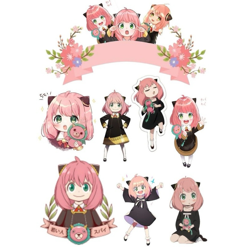 Anya Personaje De Anime De Dibujos Animados Cake Topper | Shopee México