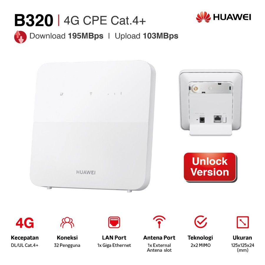 CPE HUAWEI 4G LTE B320 Router WiFi Módem Garantía Oficial | Shopee México