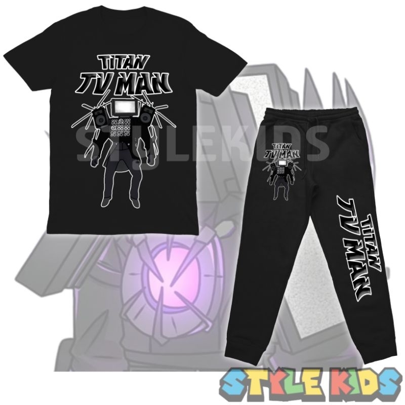 Nombre Libre De Los Niños Jogger Camiseta Trajes Niñas Logo Titan Tv ...