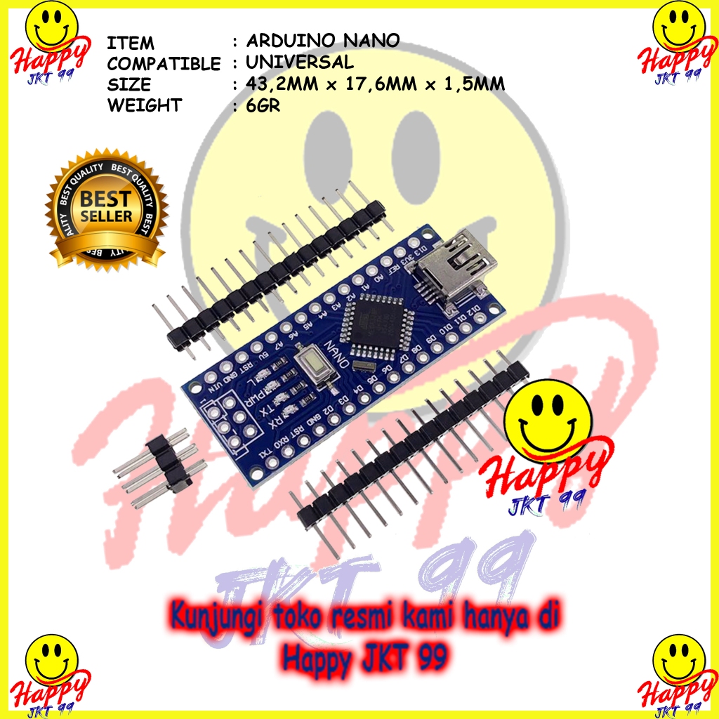 ARDUINO NANO V3 ATMEGA328P CH340G 5V R3 ATMEGA328P 16Mhz | Shopee México