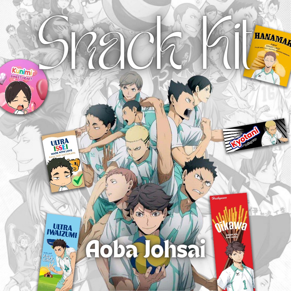 ¡ AOBA JOHSAI HAIKYUU ! KIT De Merienda/ULTRA Leche , POCKY , MIMI ...