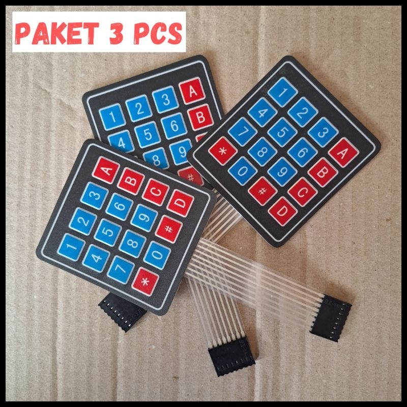 TOMBOL Paquete De 3 Teclas Mini Pom Teclado Matriz De Membrana 4x4 ...