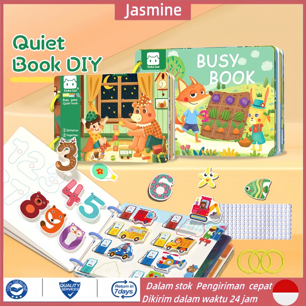 Libro De Actividades Para Bebés De 30 Páginas Ocupado De Velcro Para El ...