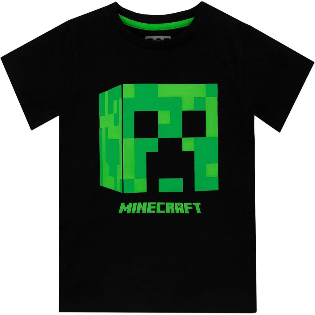 Minecraft Camiseta De Los Niños Creeper Verde Ropa De Moda Tops Niñas ...