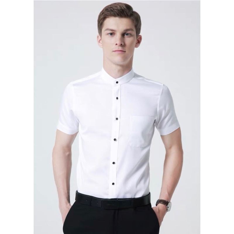 KEMEJA Lee Conti Camisa De Manga Corta koko (Blanco) | Shopee México