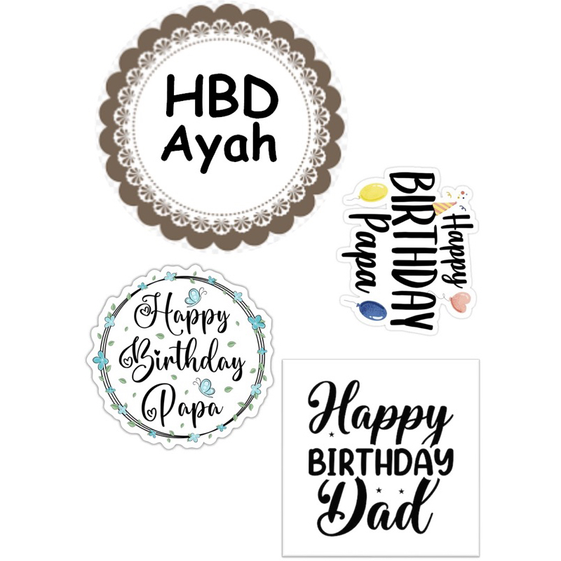Hbd DADDY/Happy Birthday Cake Topper Puede Solicitar Nombre Y Edad ...
