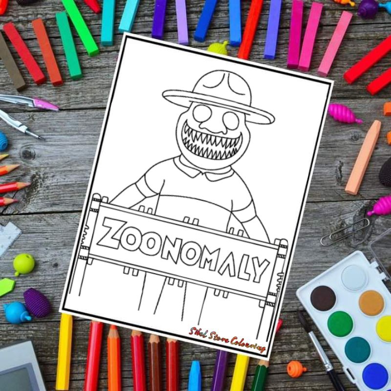 Papel Para Colorear Con Temática Zoonomaly Para Niños (10 Hojas ...
