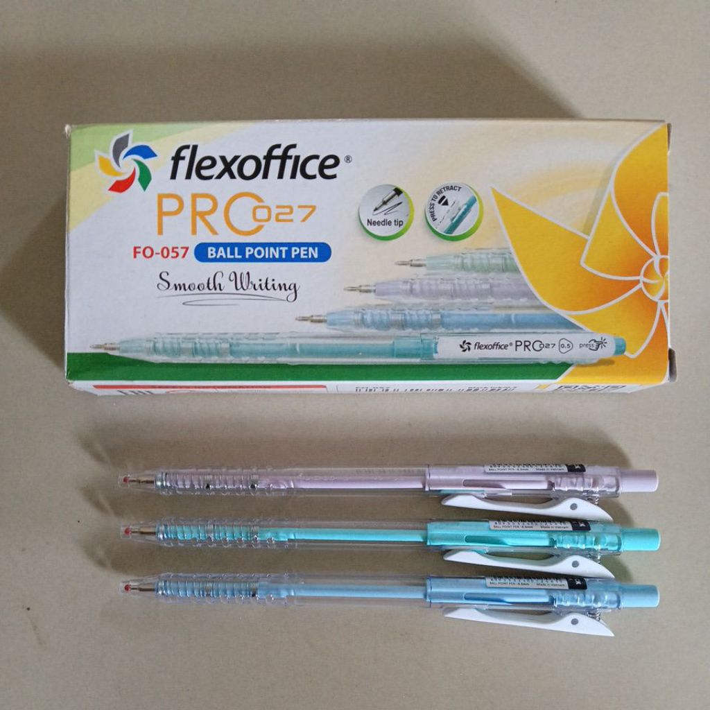 Flexoffice pen PRO 027 FO-027 Negro (1 Paquete Contiene 12 Piezas ...