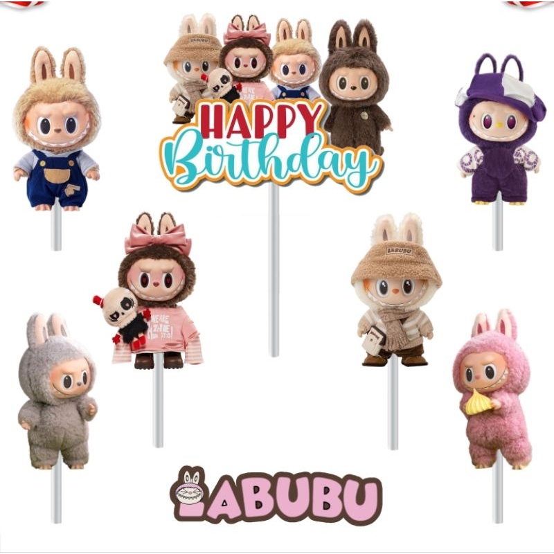 Labubu , cake topper , Feliz Cumpleaños character | Shopee México