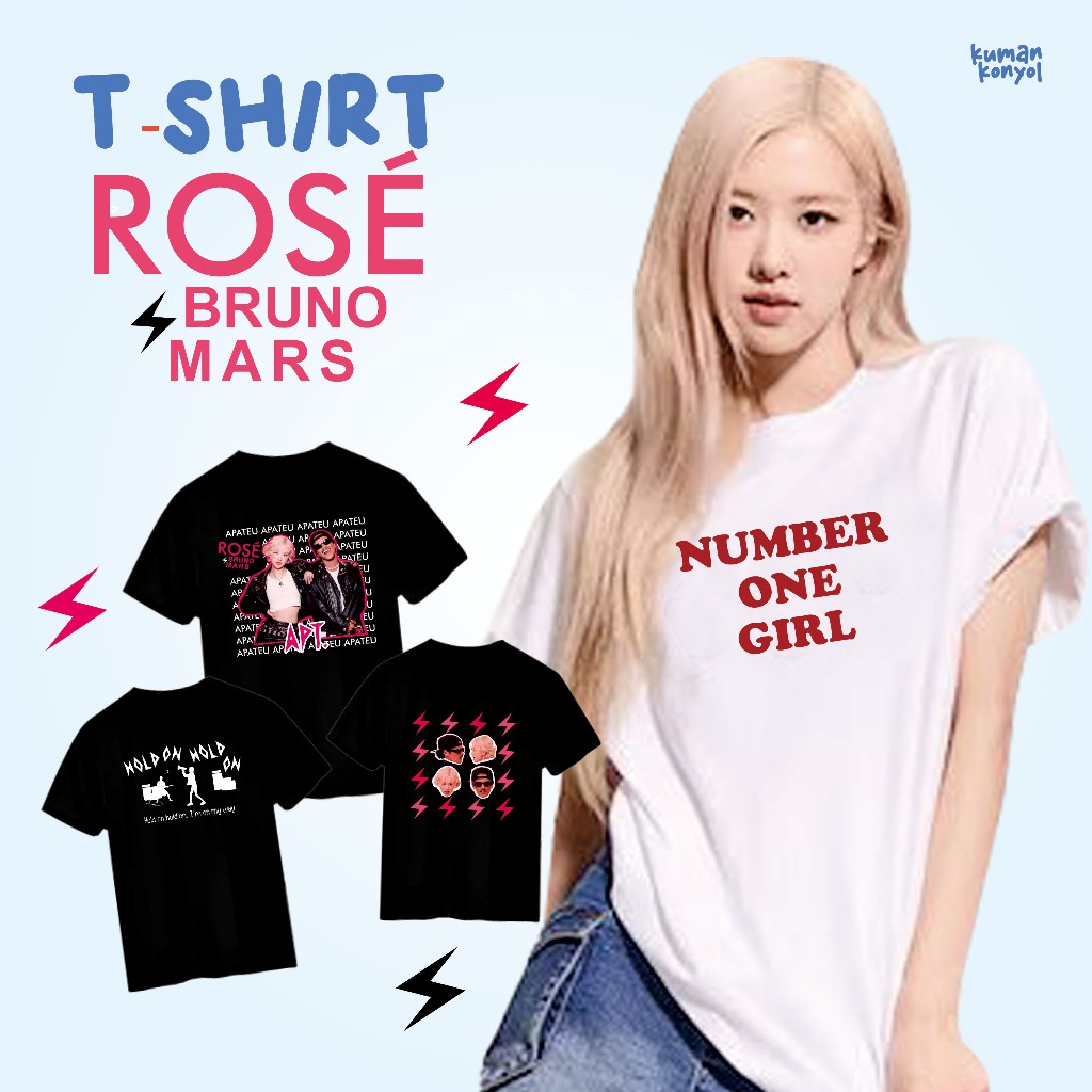 Número Uno Chica ROSE AATEU APT Apartamento BRUNO MARS KAOS VIRAL Camiseta Rosa BLACKPINK ...