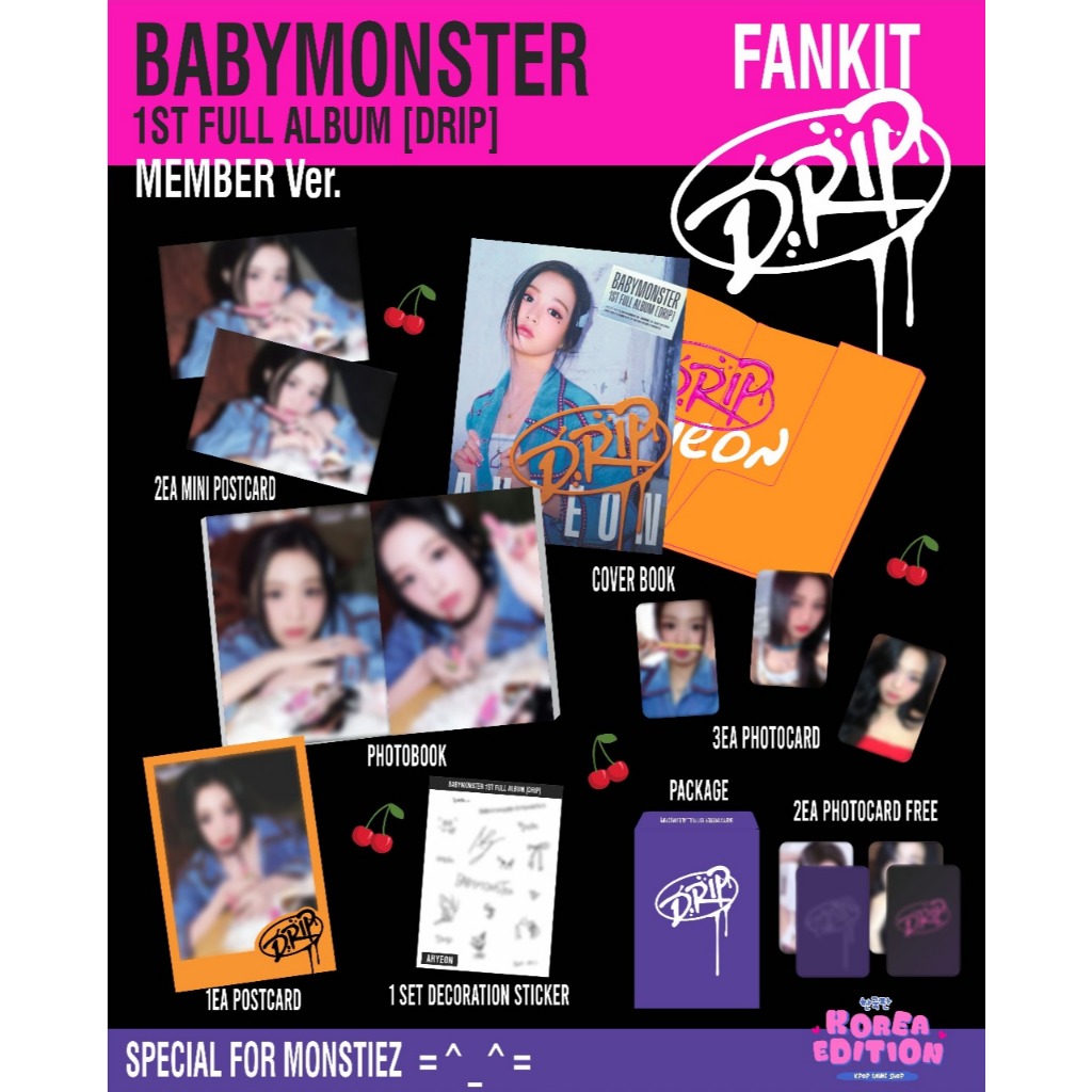 Fankit Bebé Monstruo Goteo Versión Miembro 1er Álbum Completo ...