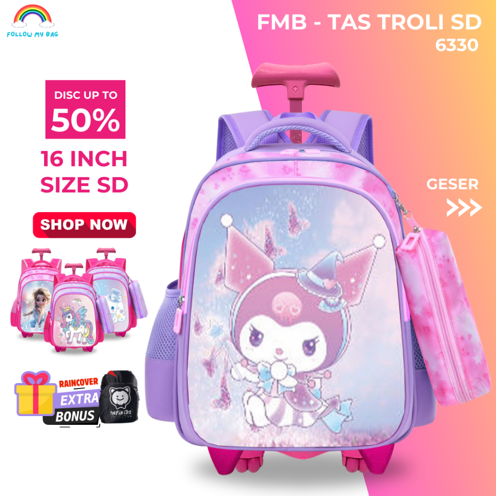 Kuromi Personaje De La Escuela Primaria De Las Niñas Maleta De Empuje ...