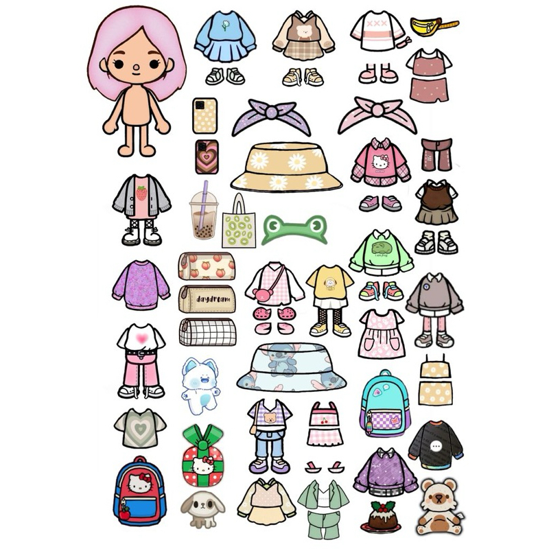 Ropa Y Equipo Para Muñeca De Papel Toca Boca | Shopee México