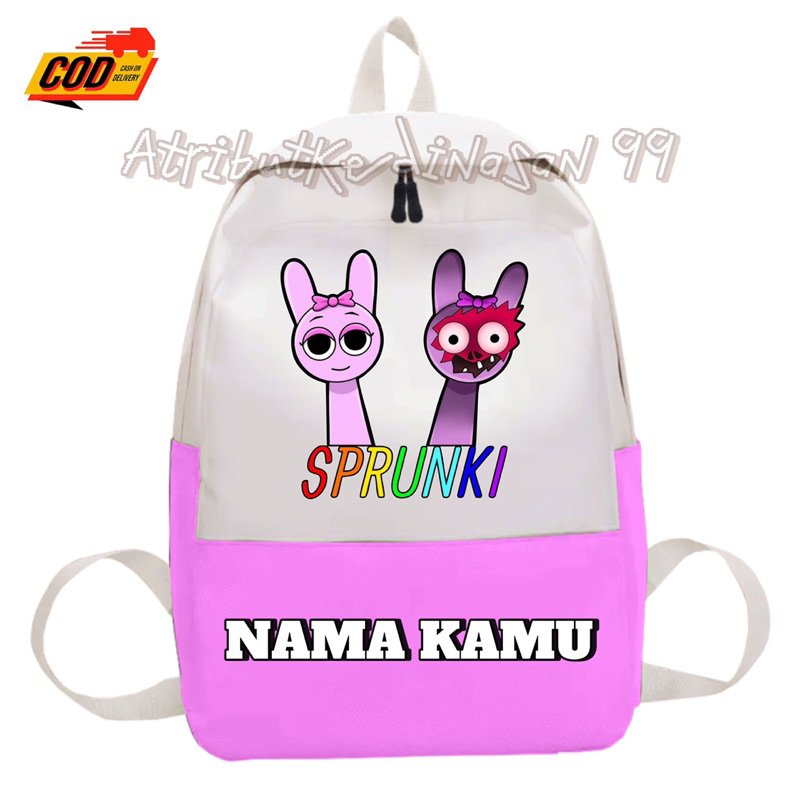 Pinki Horror Version SPRUNKI INCREDIBOX Mochila Para Niños Nombre Libre ...