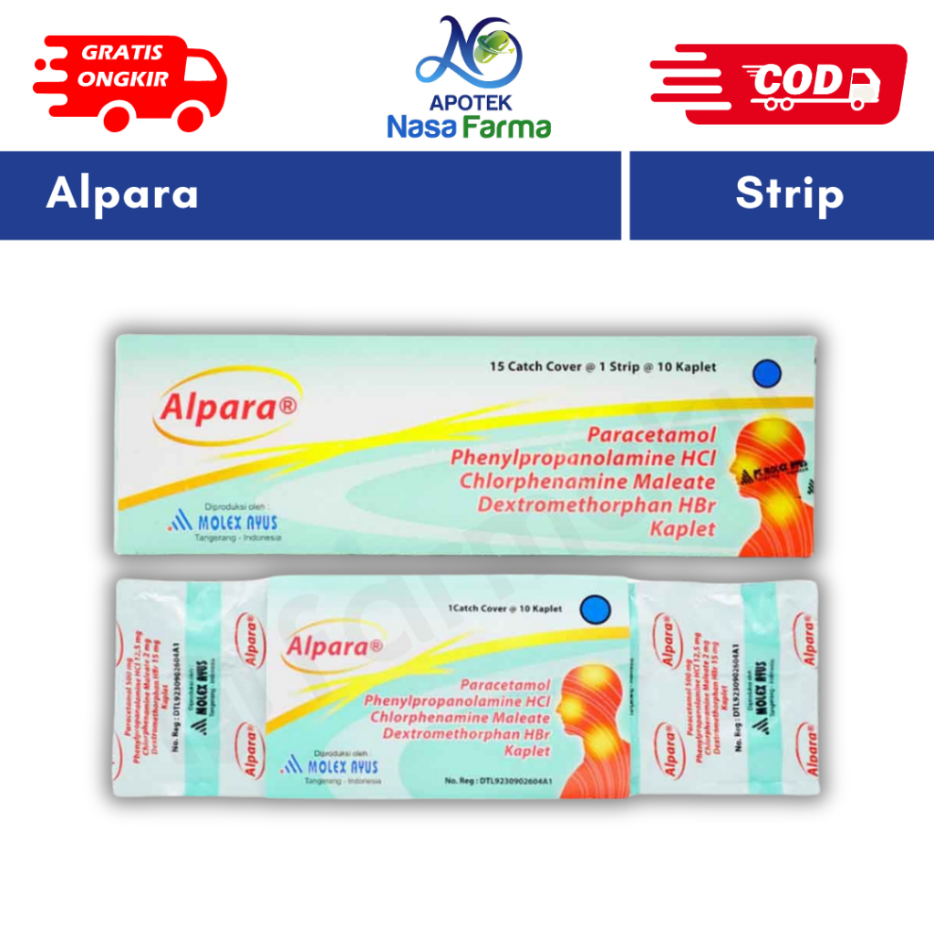 Alpara Strip 10 Cápsulas-Medicina Para Los Síntomas De La Gripe Con La ...