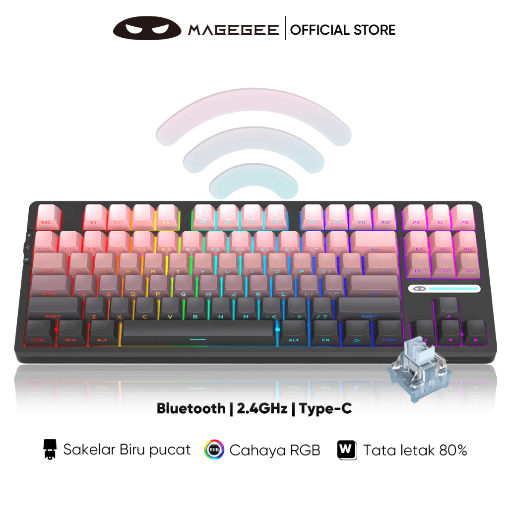 Magegee Teclado Mecánico Inalámbrico Bluetooth 2.4G 3 Modelos Gaming ...
