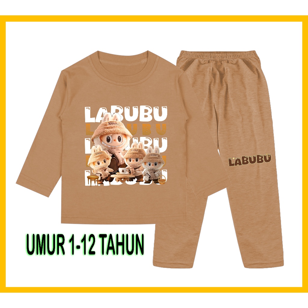 Conjunto De Pijama Infantil Labubu Para Niñas , Manga Larga , Pantalón ...