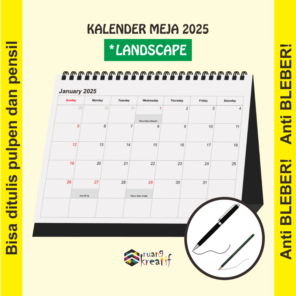 PUTIH [Espacio Creativo] Calendario De Escritorio 2025-Se Puede ...